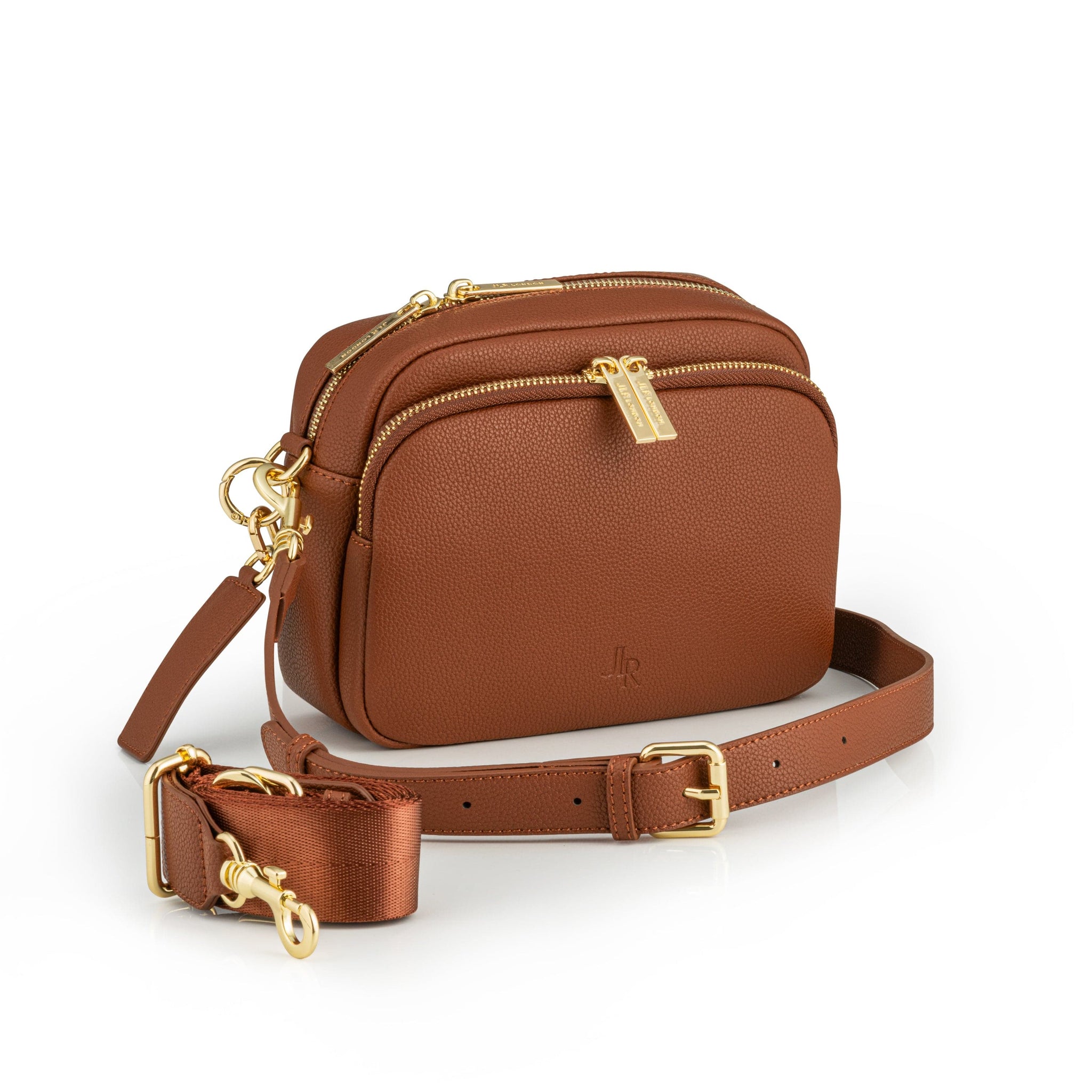 Chelsea Midi Crossbody luxe leather bag Tan