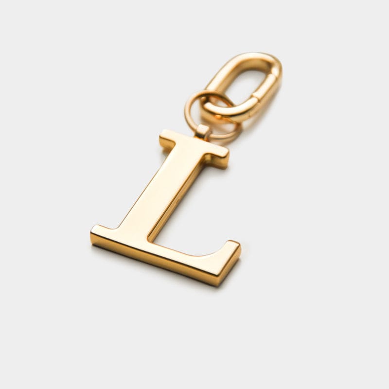 L - Gold Metal Letter Keyring – JLR London
